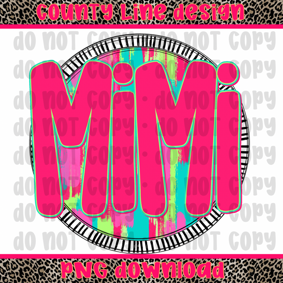 Mimi Neon Circle PNG – County Line Design