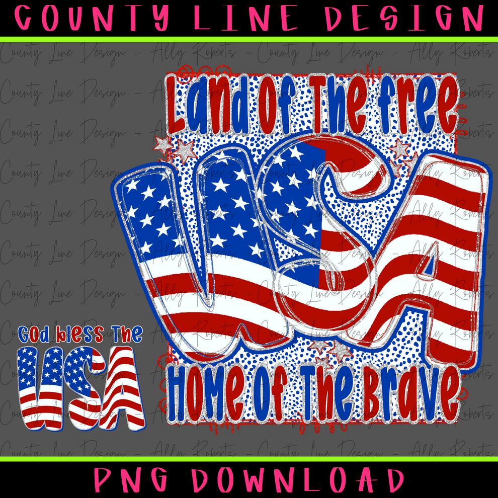 USA preppy PNG - POCKET DESIGN INCLUDED – County Line Design